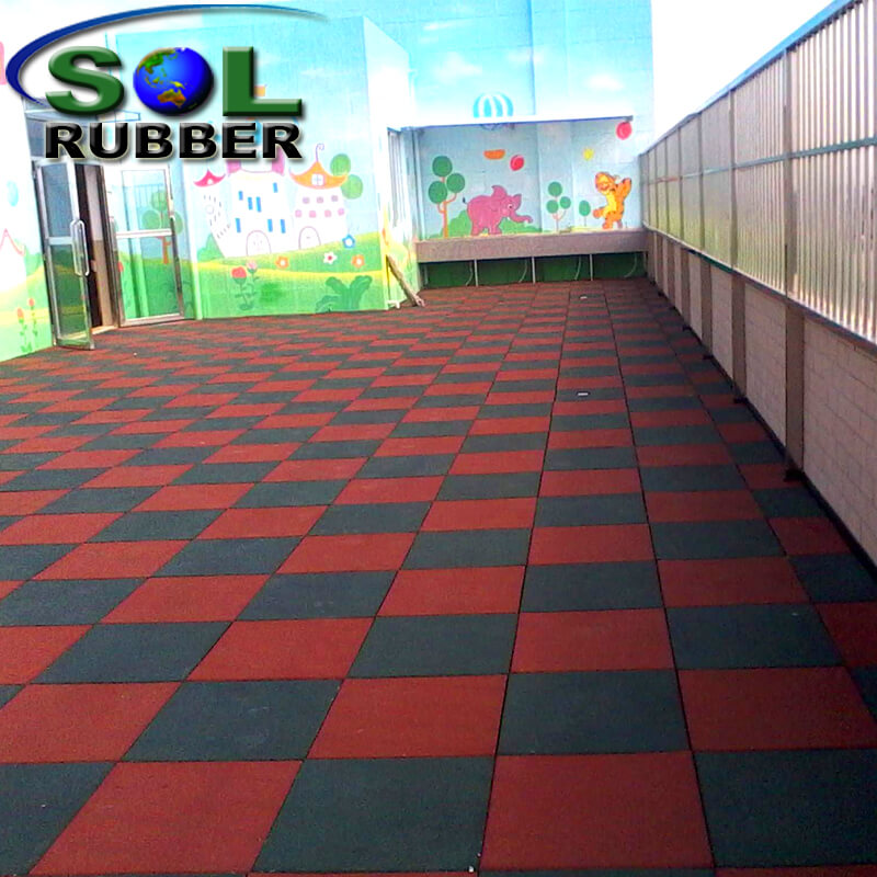Outdoor Rubber Tile Ce Certificated Playground Rubber Floor Mat - Buy ...