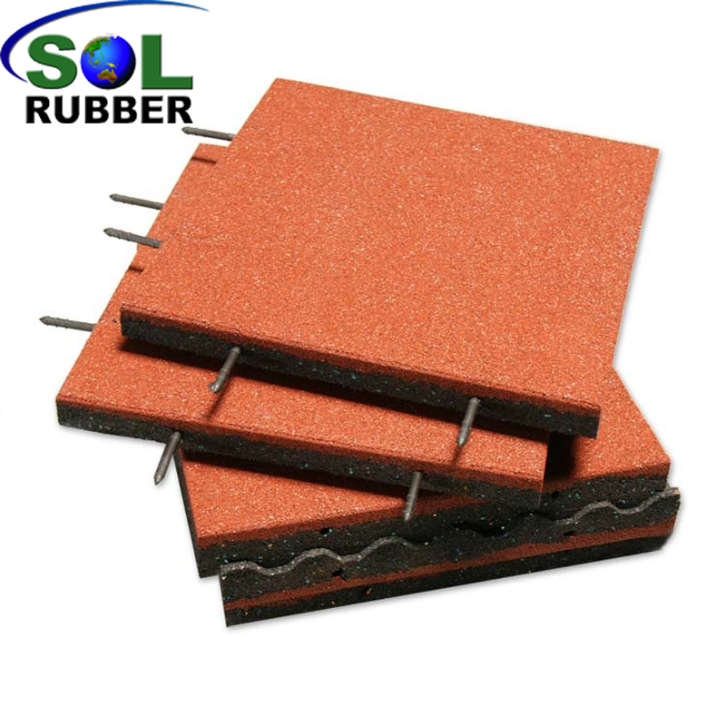 50mm Safety Outdoor Interlocking Rubber Floor Tiles for Playground ...